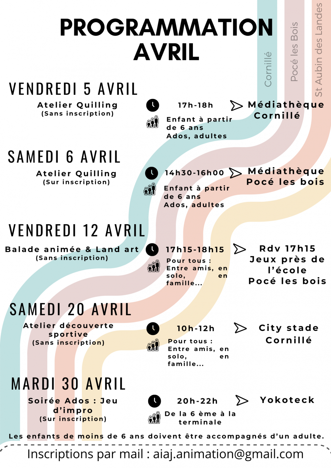 AIAJ : programmation des animations d’avril – Mairie Pocé-les-bois